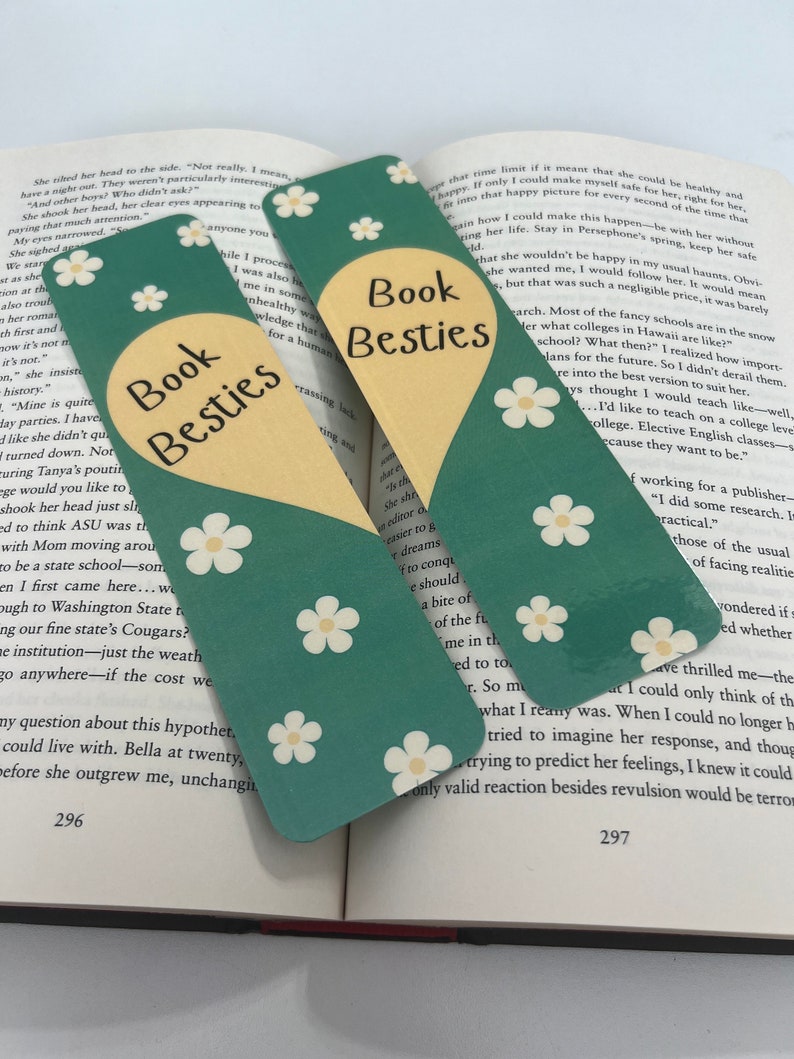 Best Friend Bookmark/ Floral Bookmark/ Paper Bookmark/ Bestie Bookmark ...