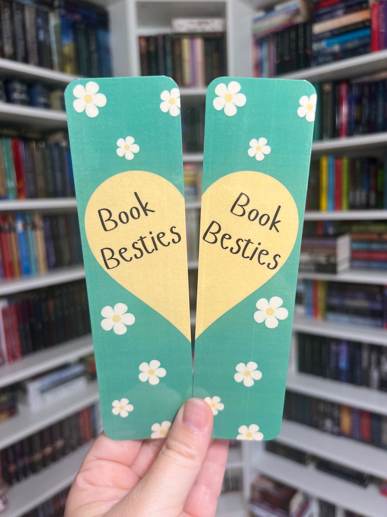 Best Friend Bookmark/ Floral Bookmark/ Paper Bookmark/ Bestie Bookmark ...