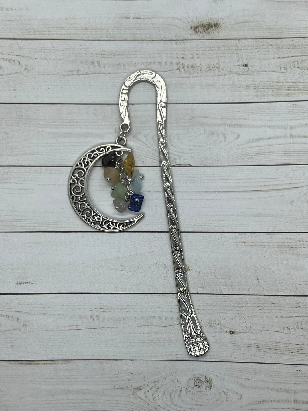 Moon Bookmark/ Stones and Moon Bookmark/ Chakra Bookmark - Etsy