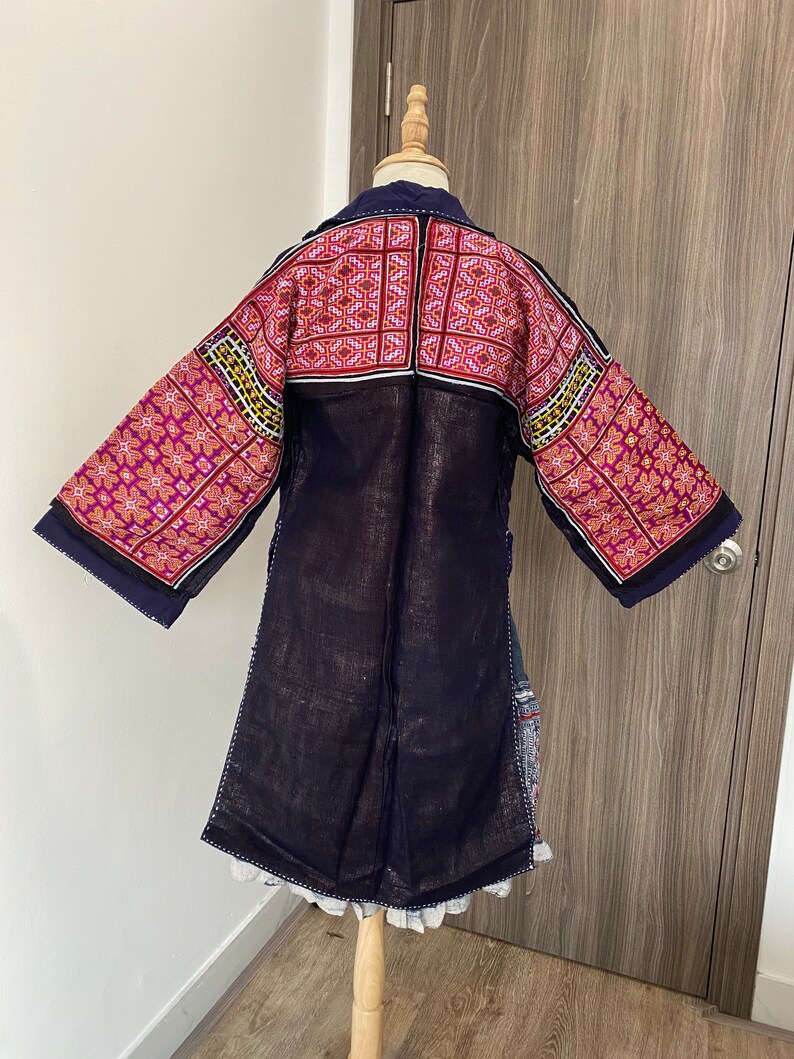 Rare Vintage Hmong Jacket | Women | Hemp | Hmong Embroidery | ± 70yrs ...