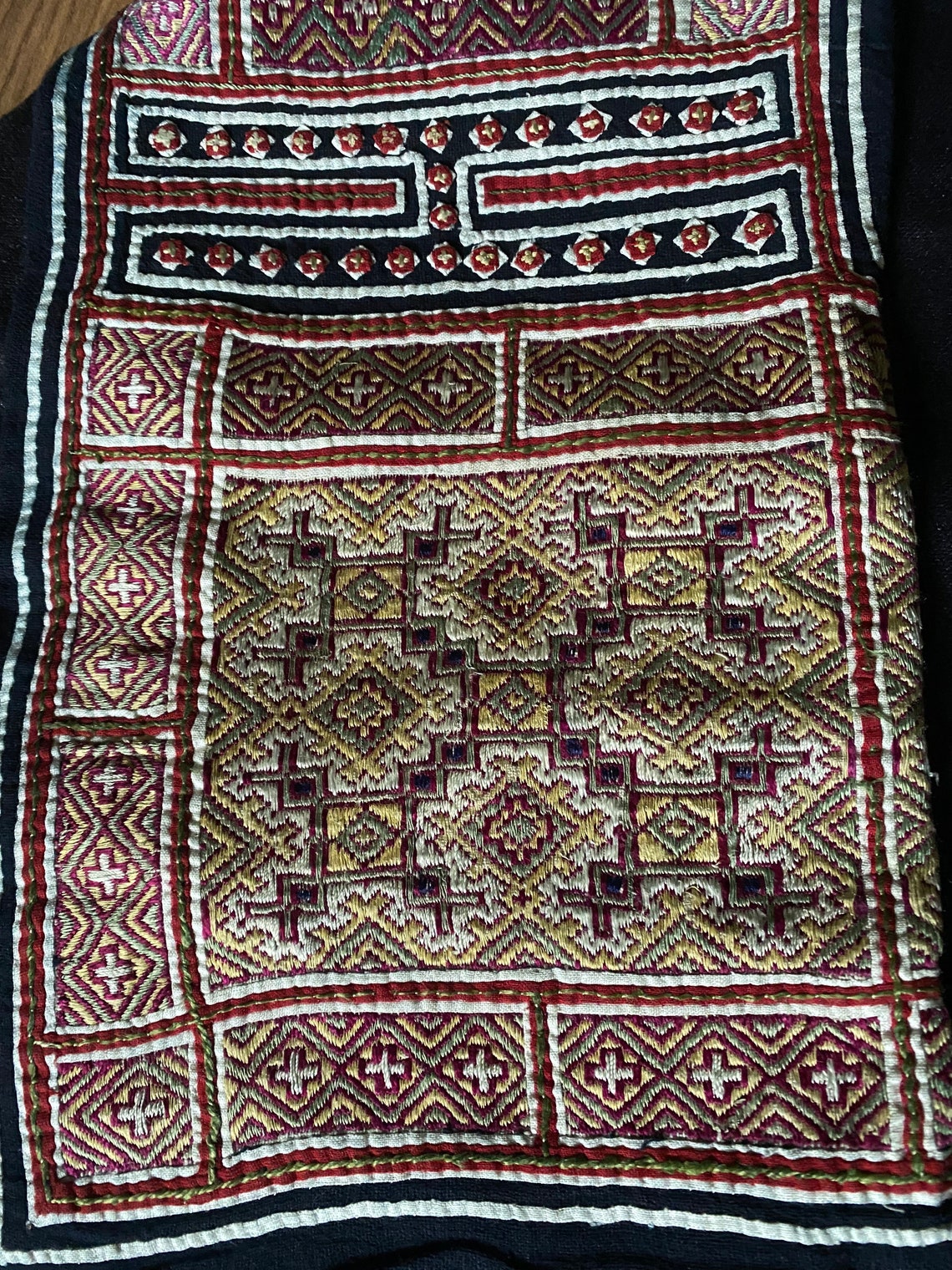 Rare Vintage Hmong Jacket Belt Women Hemp Hmong Embroidery 130 Yrs Old ...