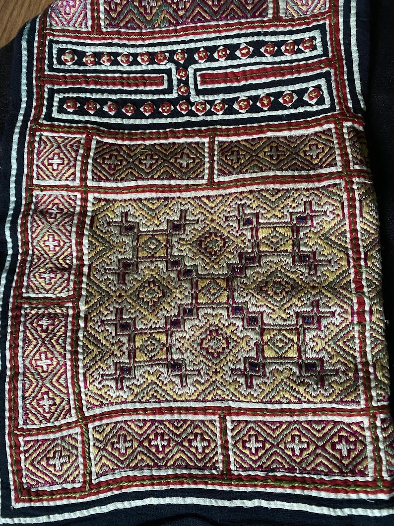 Rare Vintage Hmong Jacket Belt Women Hemp Hmong Embroidery 130 Yrs Old ...