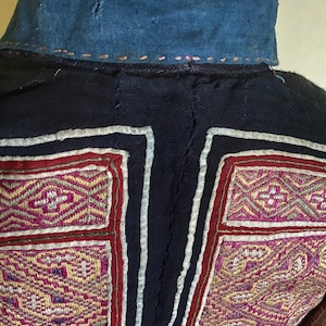 Rare Vintage Hmong Jacket - Belt | Women | Hemp | Hmong Embroidery | ± ...