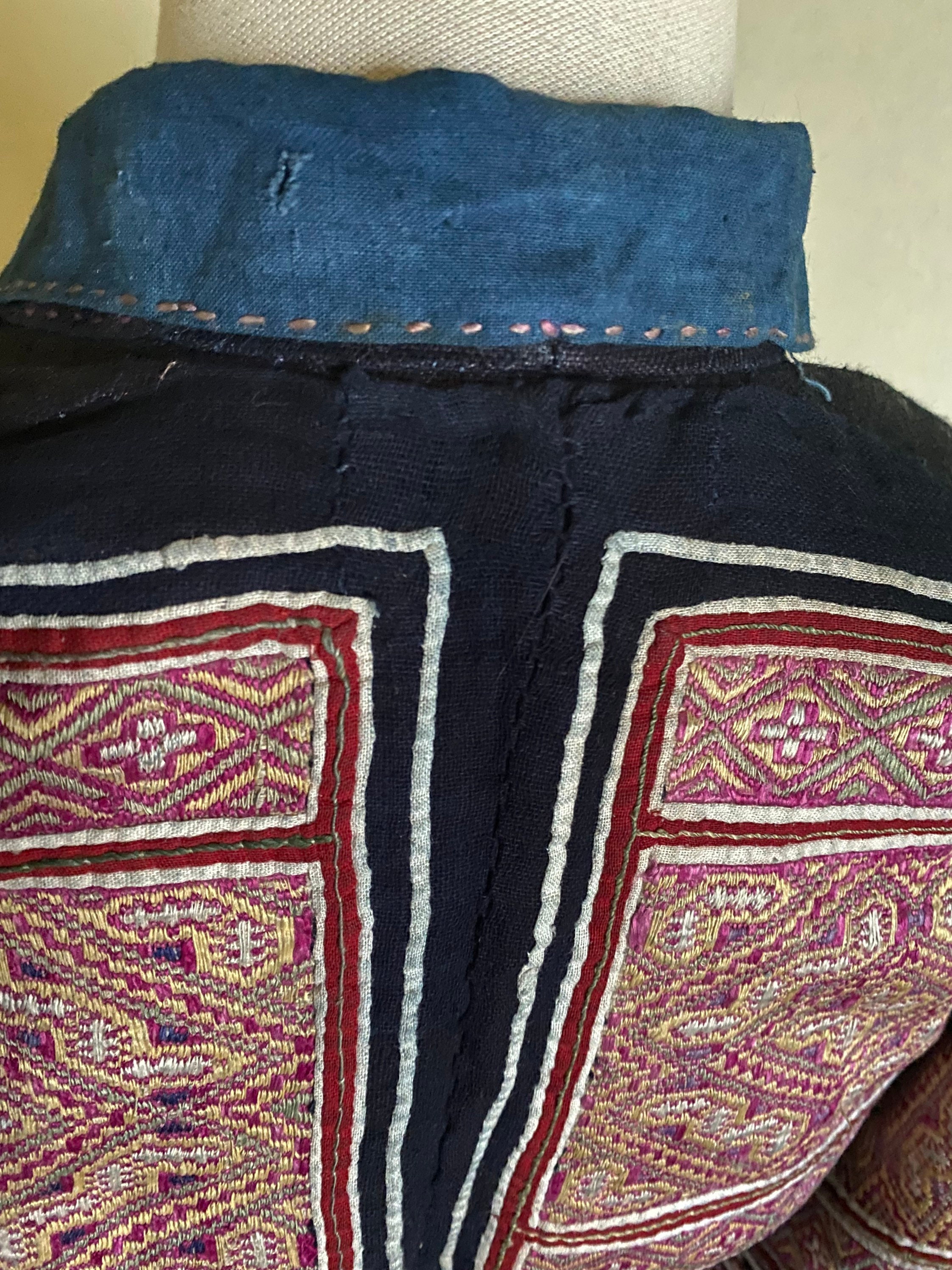 Rare Vintage Hmong Jacket Belt Women Hemp Hmong Embroidery 130 Yrs Old ...