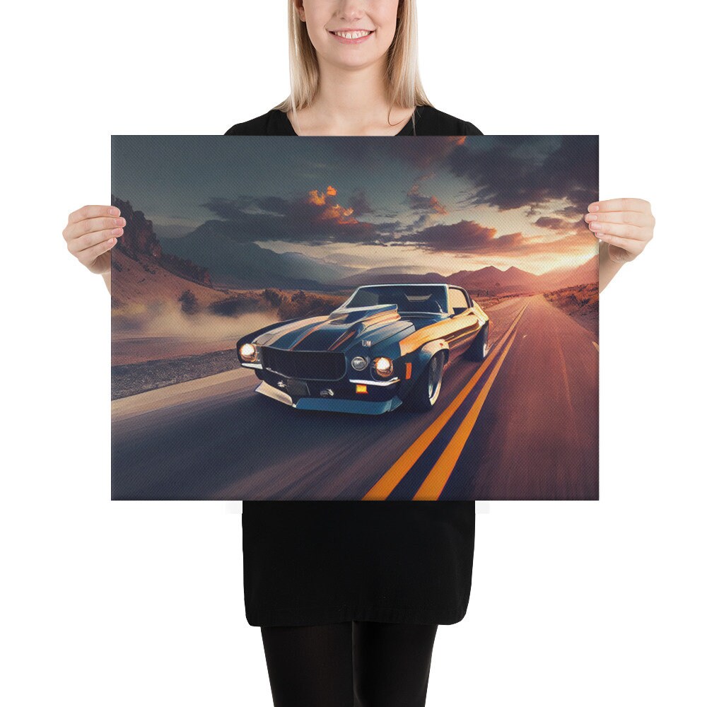 Muscle Car Canvas Wall Art for Game Room - Car Guy Gift - Etsy