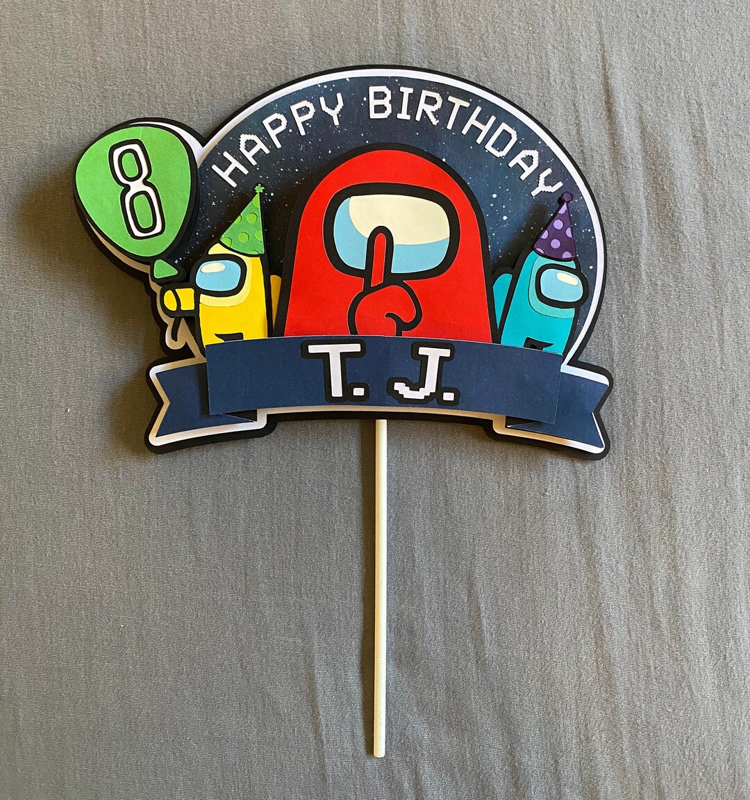 Among Us Cake Topper, Among Us Birthday - Etsy