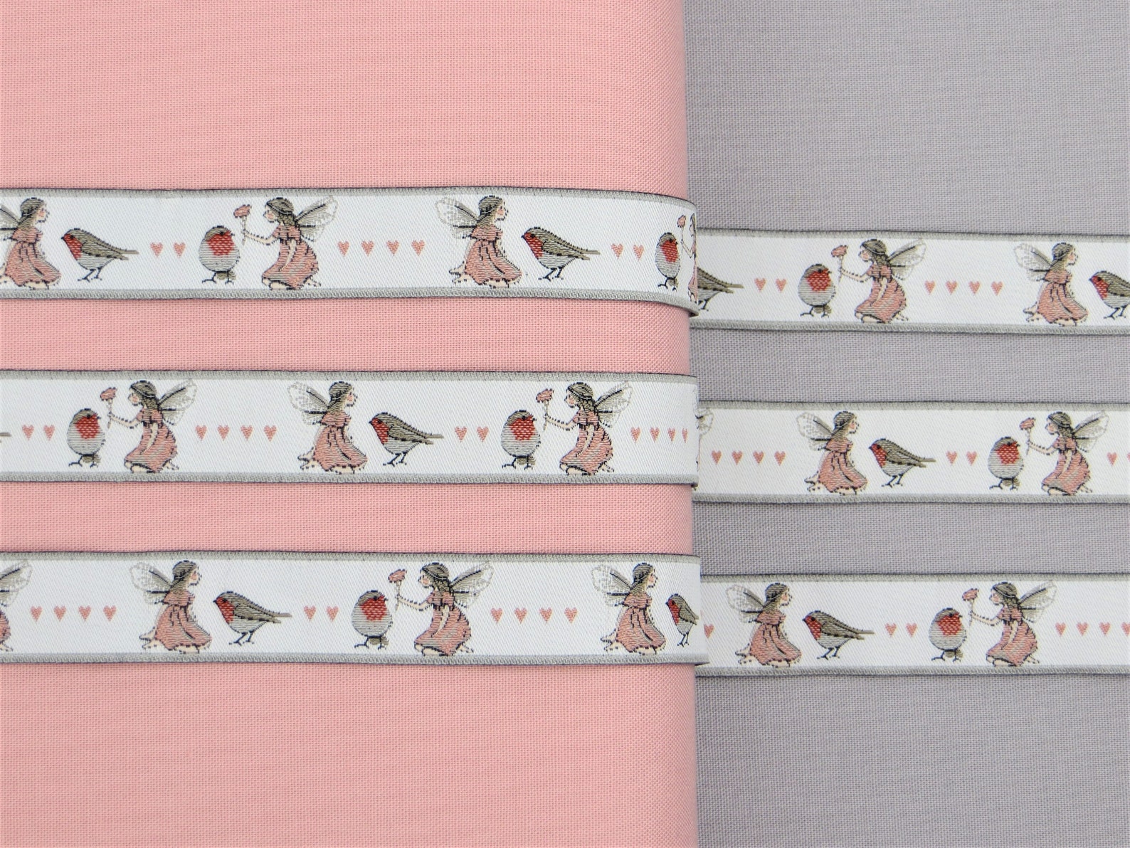 Robin and Fairy 16mm Woven Ribbon - Etsy UK