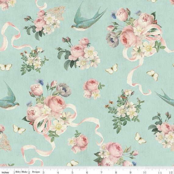 Rose and Violet's Garden 100% Cotton Fabric by Riley Blake - Etsy UK