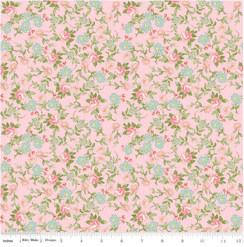 Rose and Violet's Garden 100% Cotton Fabric by Riley Blake - Etsy UK