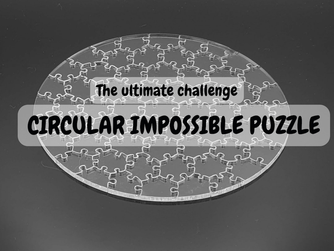 Impossible Circle Jigsaw Puzzle Acrylic Jigsaw Puzzle Puzzle - Etsy