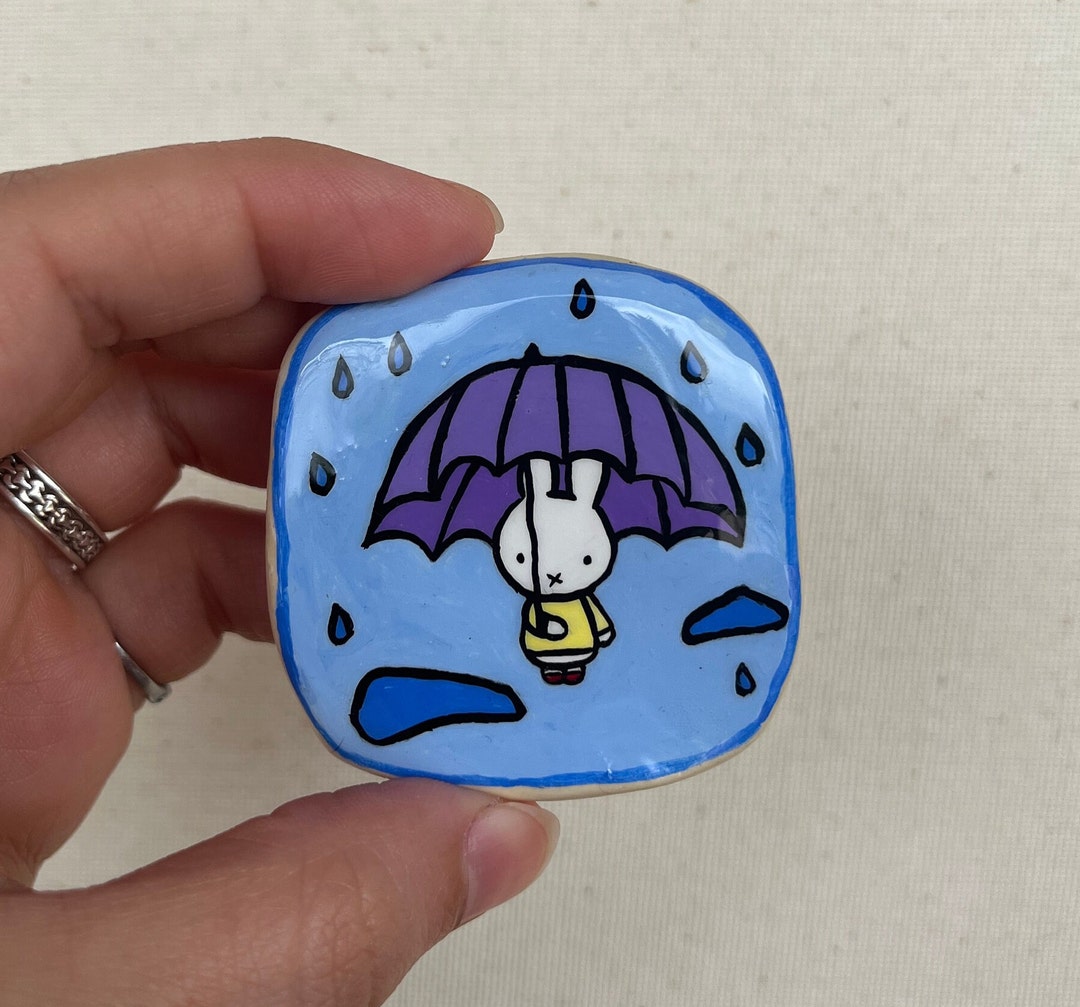 Miffy Handmade Hand-painted Rain and Umbrella Magnet 2 X 1 - Etsy