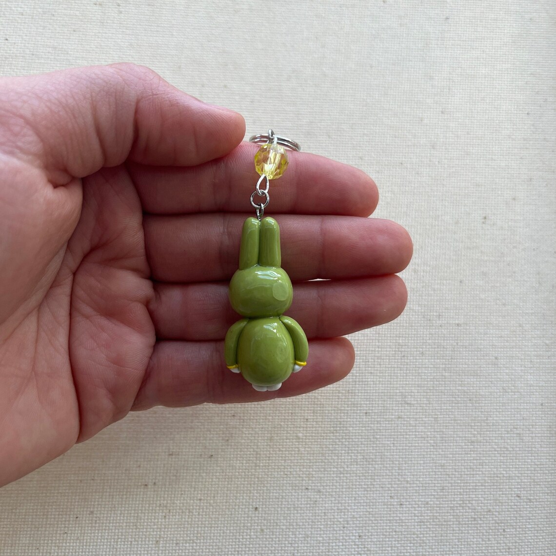 Miffy Handmade Frog Costume Keychain Charm - Green and Yellow - 1.5 ...