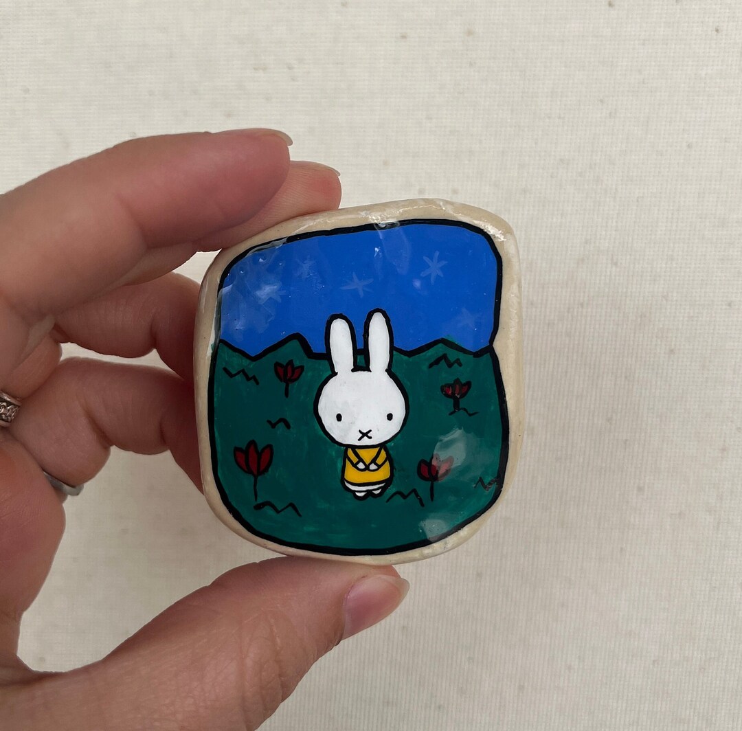 Miffy Handmade Hand-painted Tulip Field Magnet 2 X 1 3/4 - Etsy