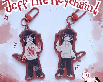 Jeff the Killer Red Acrylic Keychain - Etsy