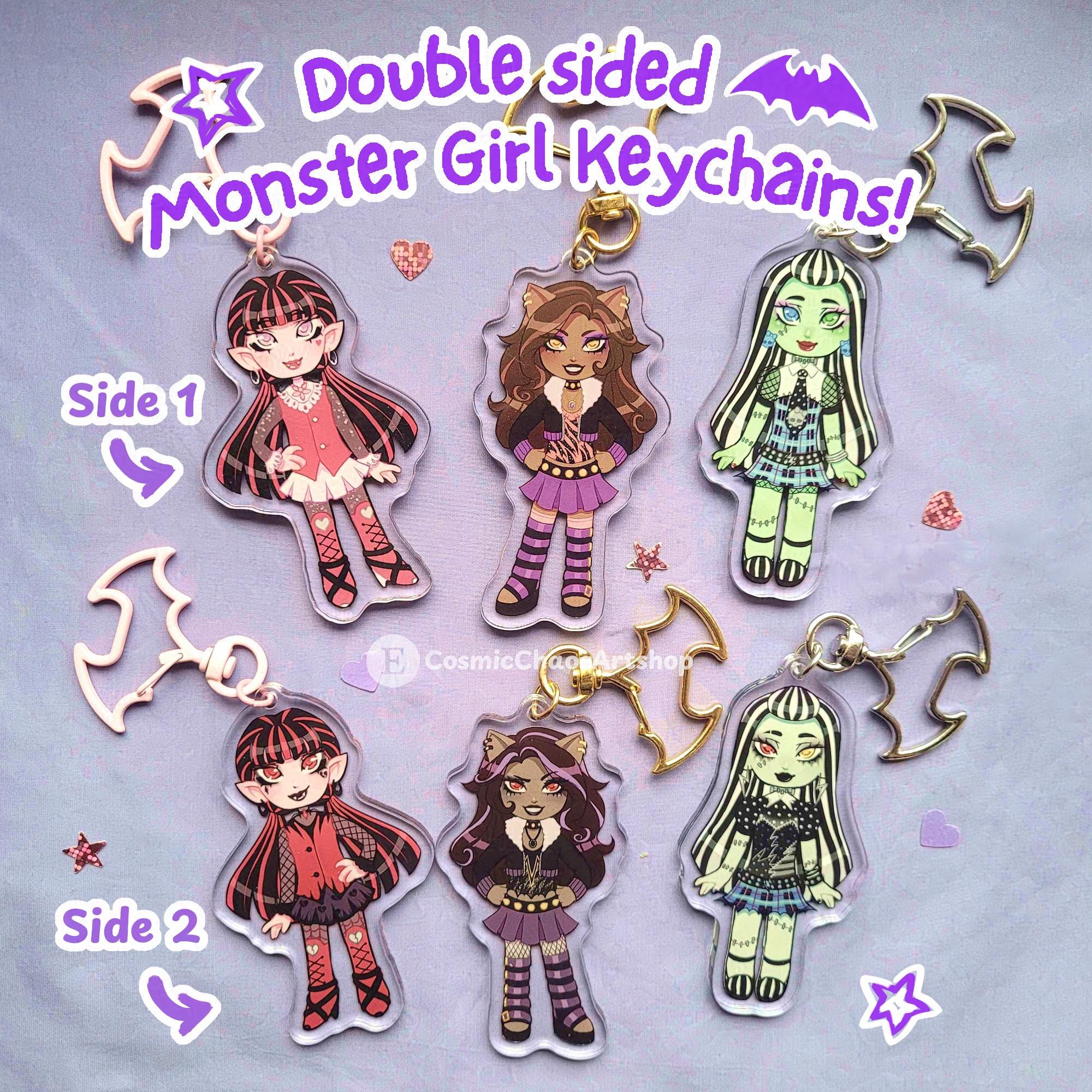 Monster Girls Keychains Double Sided Acrylic Keychain Two Motifs Each ...