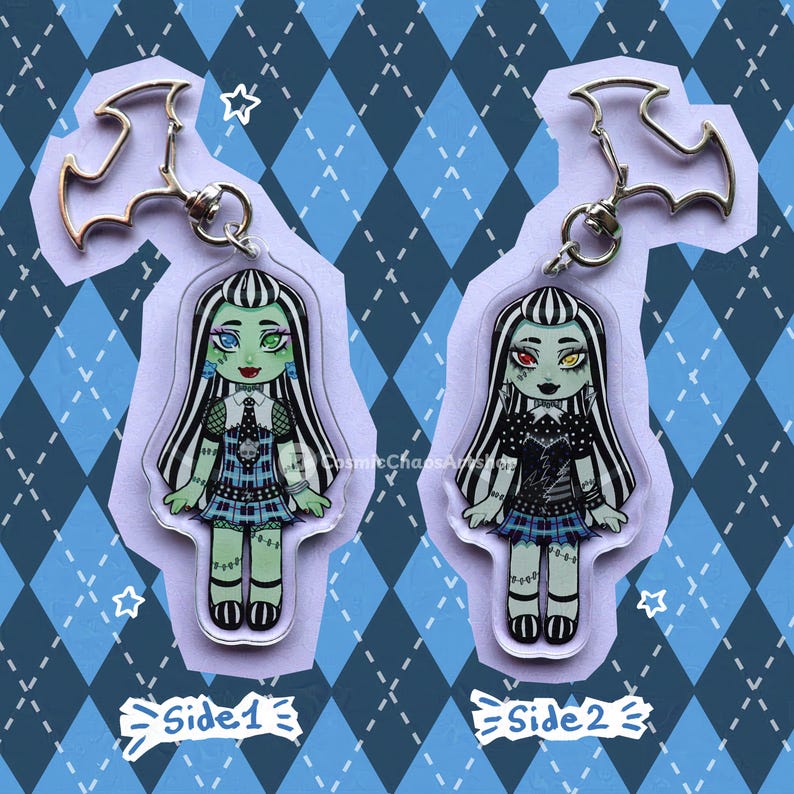 Monster Girls Keychains Double Sided Acrylic Keychain Two Motifs Each ...