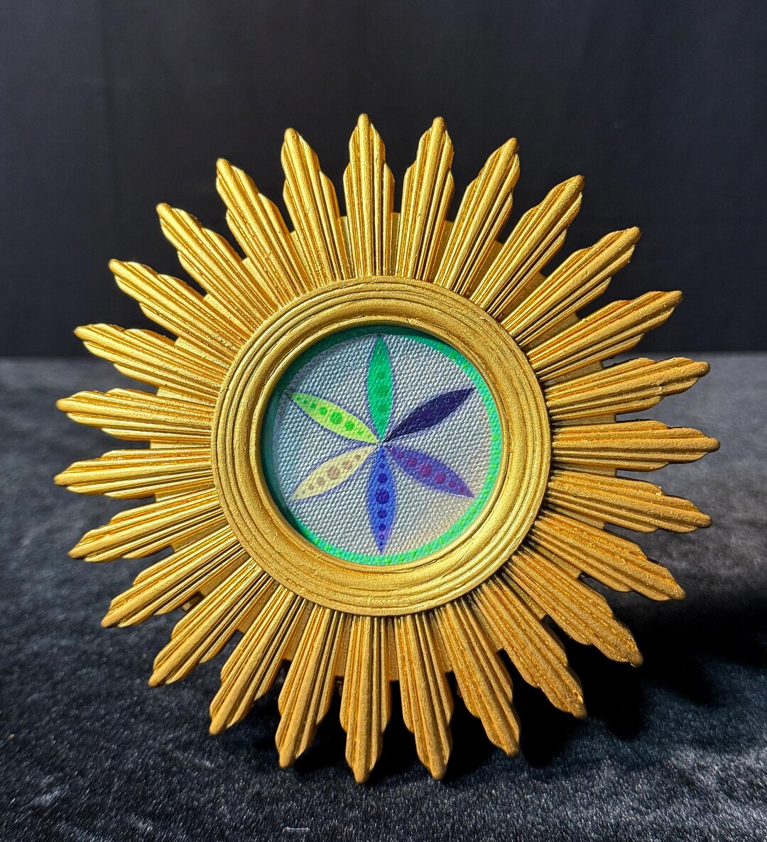 Sacred Geometry | Germ of Life , Original Painting | Gold Frame ...