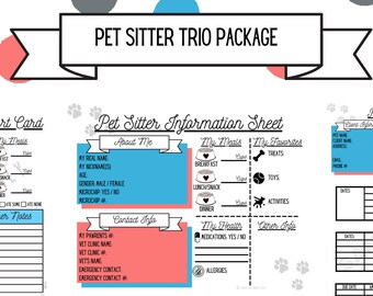 Pet Info Sheet - Etsy