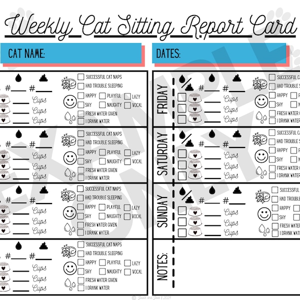 Cat Sitting Business Card - Etsy