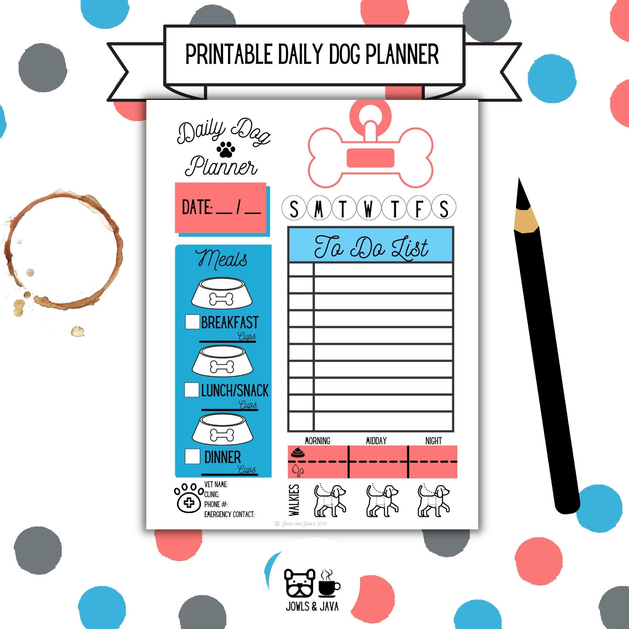 Daily Dog Planner Printable - Etsy