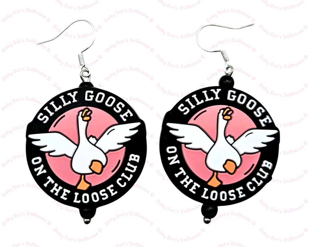 Silly Goose on the Loose Club Silicone Beaded Hook Earrings Kidcore ...