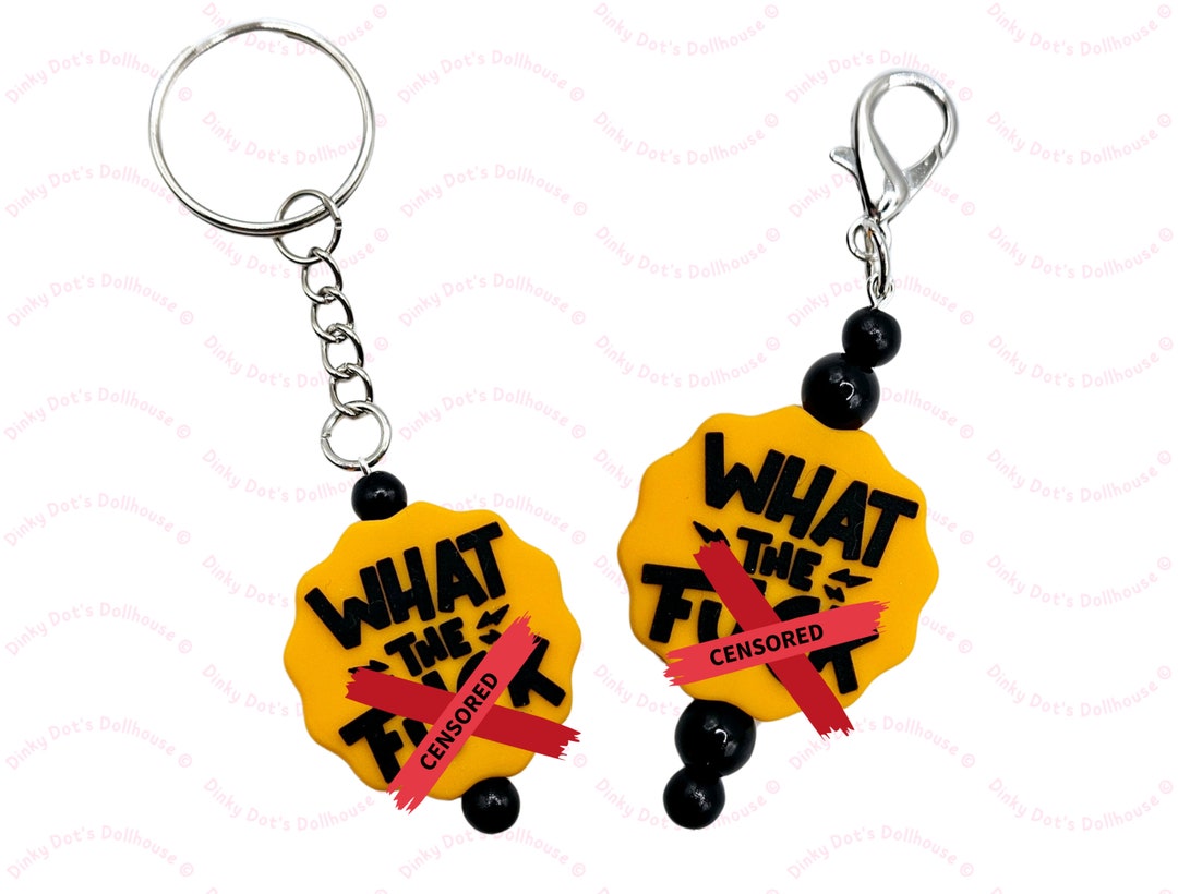 What the F*** Swear Funny Rude Silicone Keyring Bagtag Charm Zip Pull ...