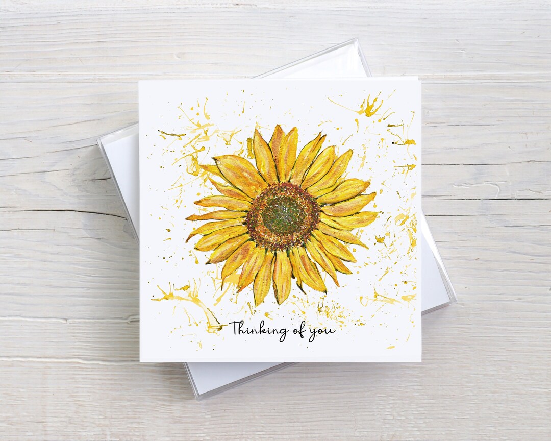 Thinking of You Card, Sunflower Card, With Sympathy Card, in My ...