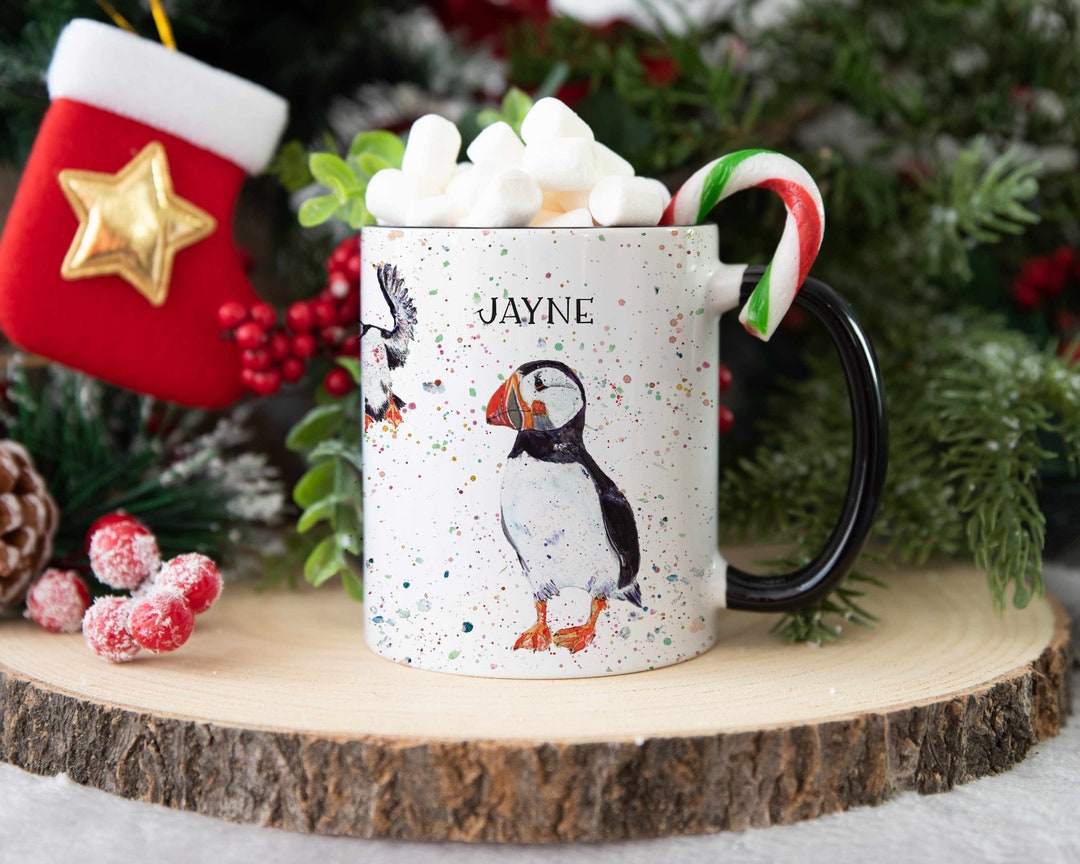 Puffin Mug, Personalised Mug for Her, Puffin Gift, Custom Puffin ...