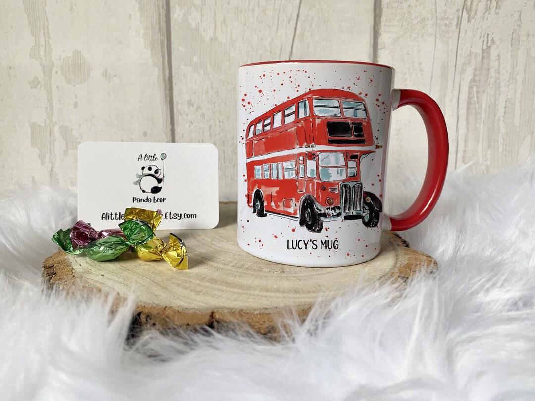 Bus Mug, Red London Bus, Personalised Mug, Bus Gift, Coffee Mug ...