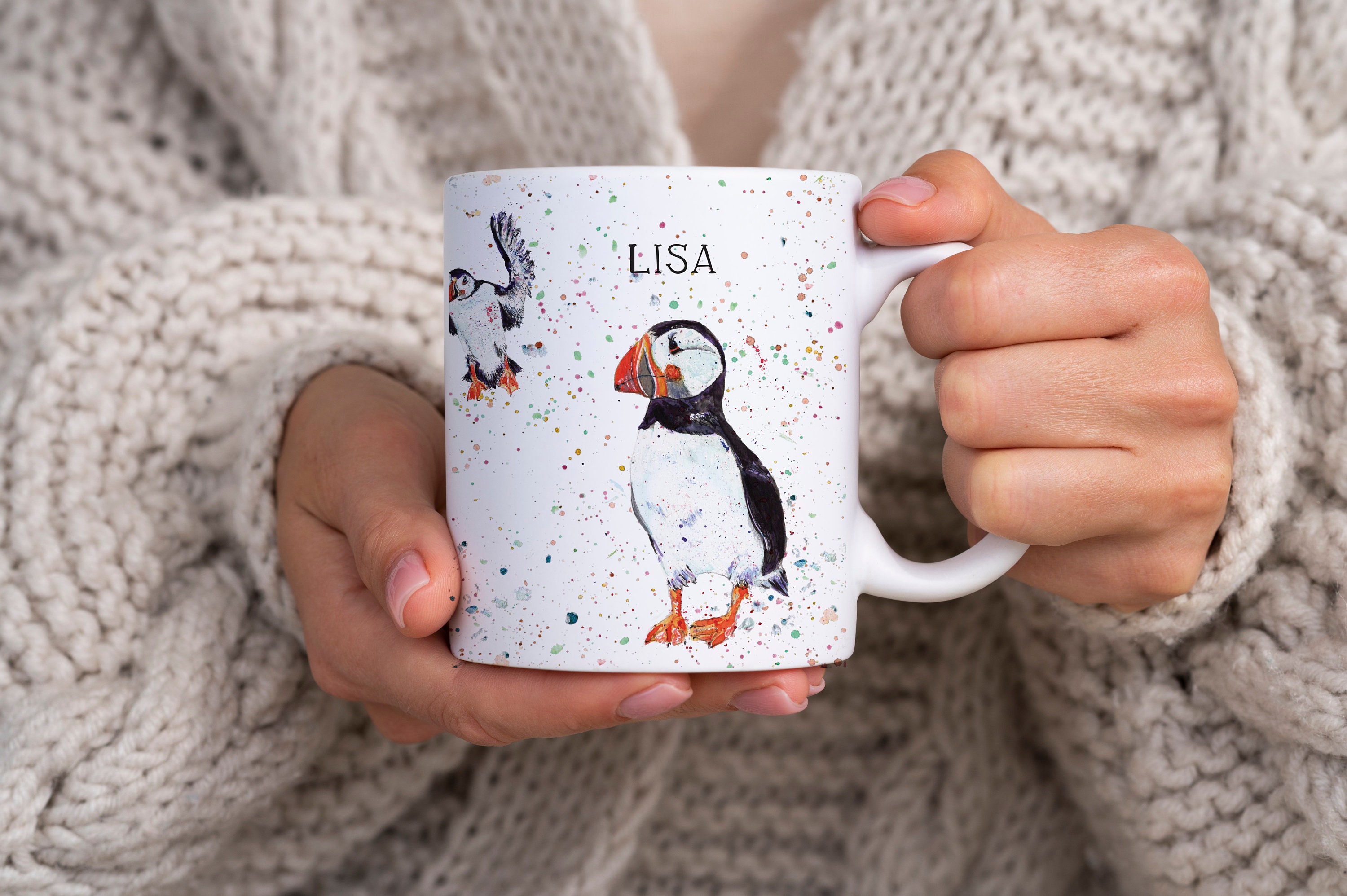 Puffin Mug Personalised Mug for Her Puffin Gift Custom - Etsy UK