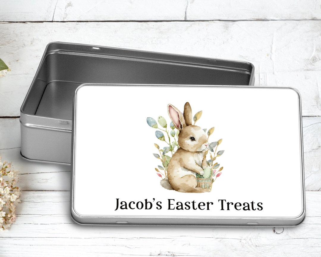 Easter Tin, Personalised Tin, Easter Treat Tin, Easter Treat Box ...