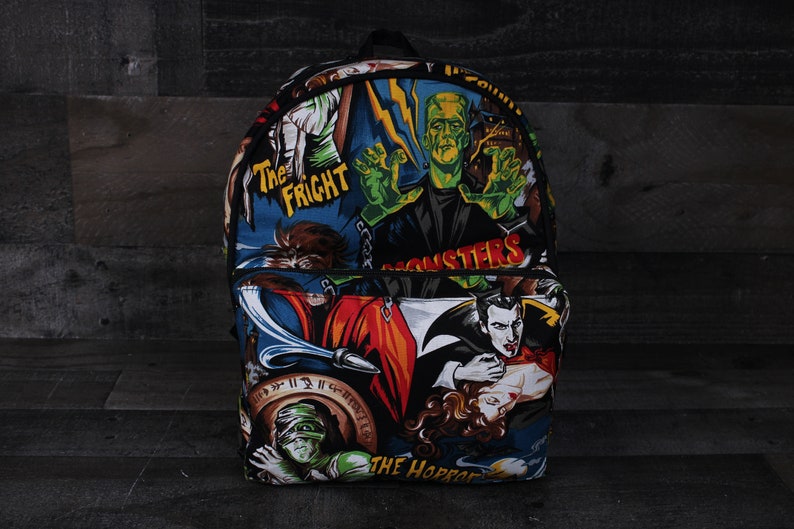 Hollywood Monsters Backpack. Backpack Horror Movie Icons. - Etsy