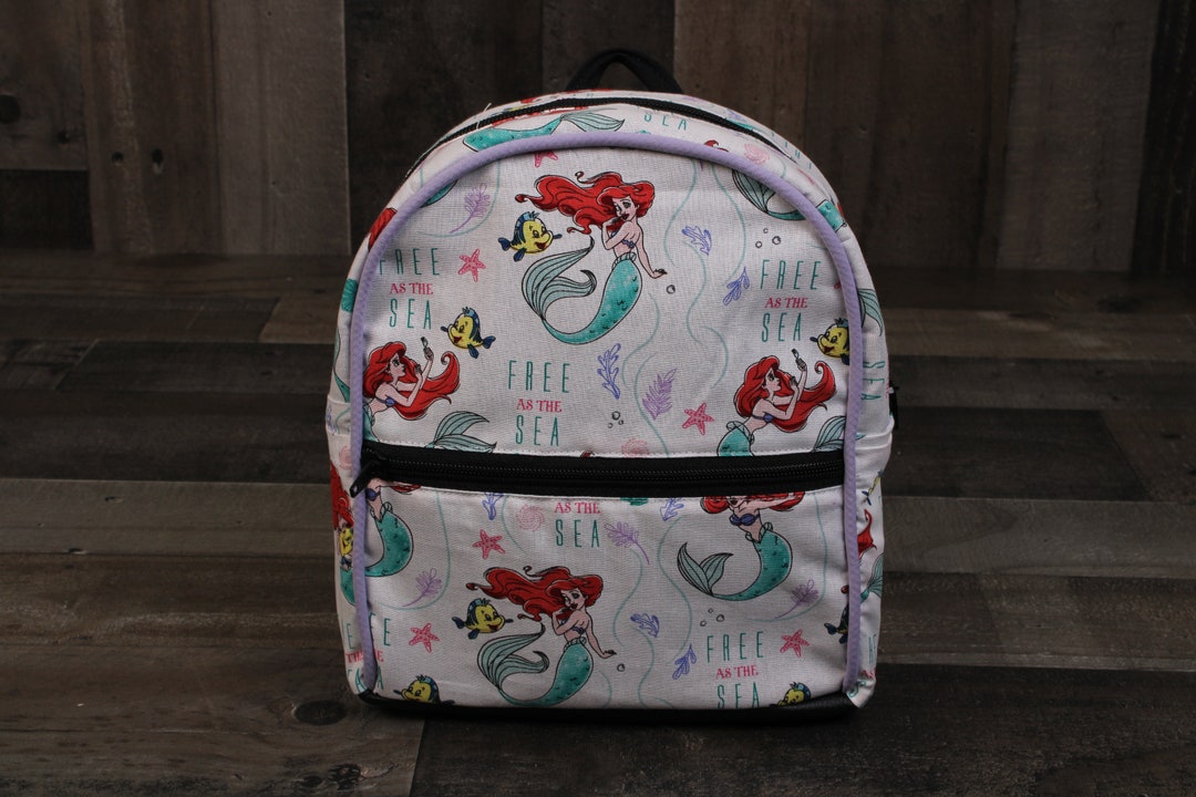 Disney Little Mermaid Mini Backpack. Little Mermaid Travel Bag. Mermaid ...