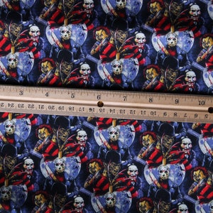 Horror Villians Fabric. Horror Fabric. Horror Movie Fabric per Yard (1 ...