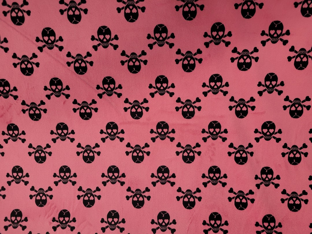 Pink Minky Jolly Roger Fabric. Pink Jolly Roger. Jolly Roger Fabric ...