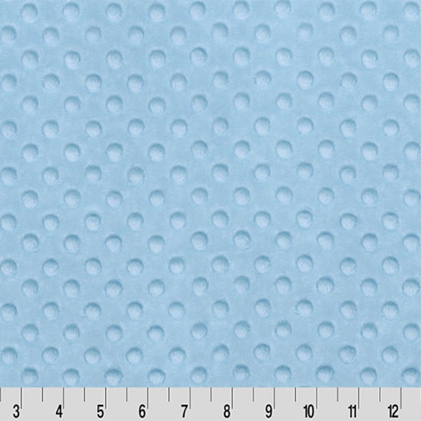 Baby Blue Minky Dot Fabric - Etsy