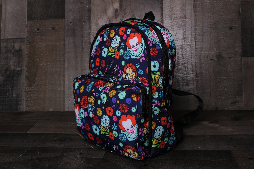Neon Flowers Horror Mini Backpack. Mini Backpack Neon Flowers Horror ...