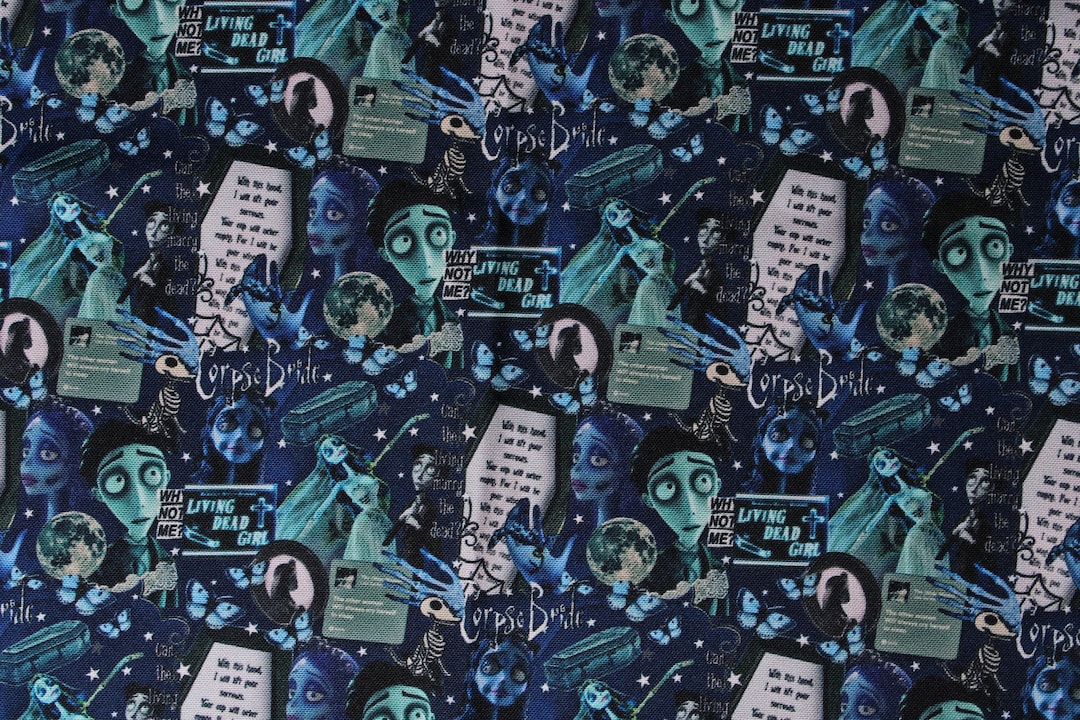 Corpse Bride Fabric. Bride Fabric. Horror Movie Fabric per Yard (1 Yard ...
