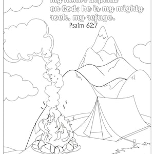 7 DIGITAL Coloring Pages Bible Verse Printable Psalm 62 - Etsy