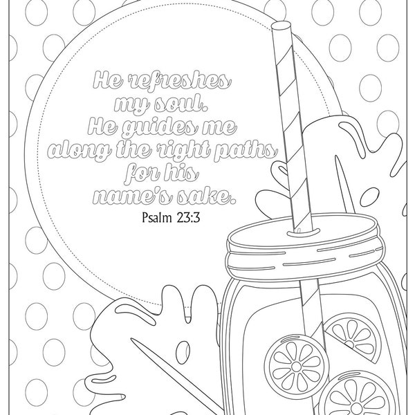 Psalm 23 Coloring - Etsy