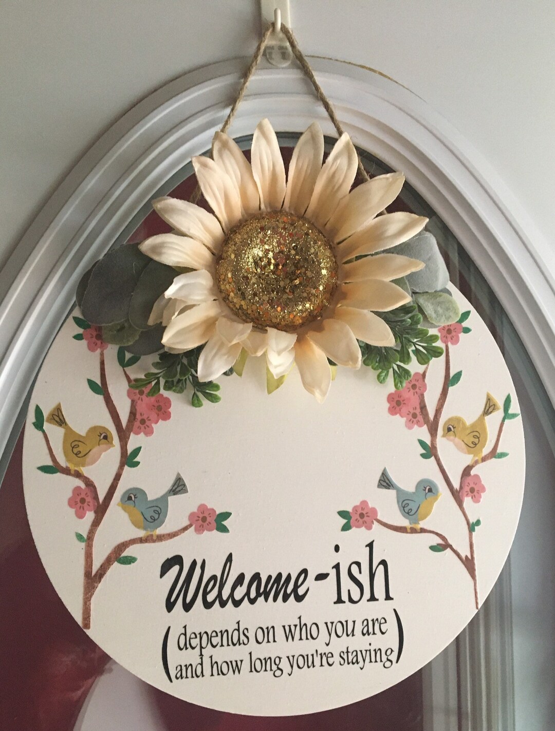 Welcome-ish Door Hanger Home Decor Welcome Sign Door - Etsy