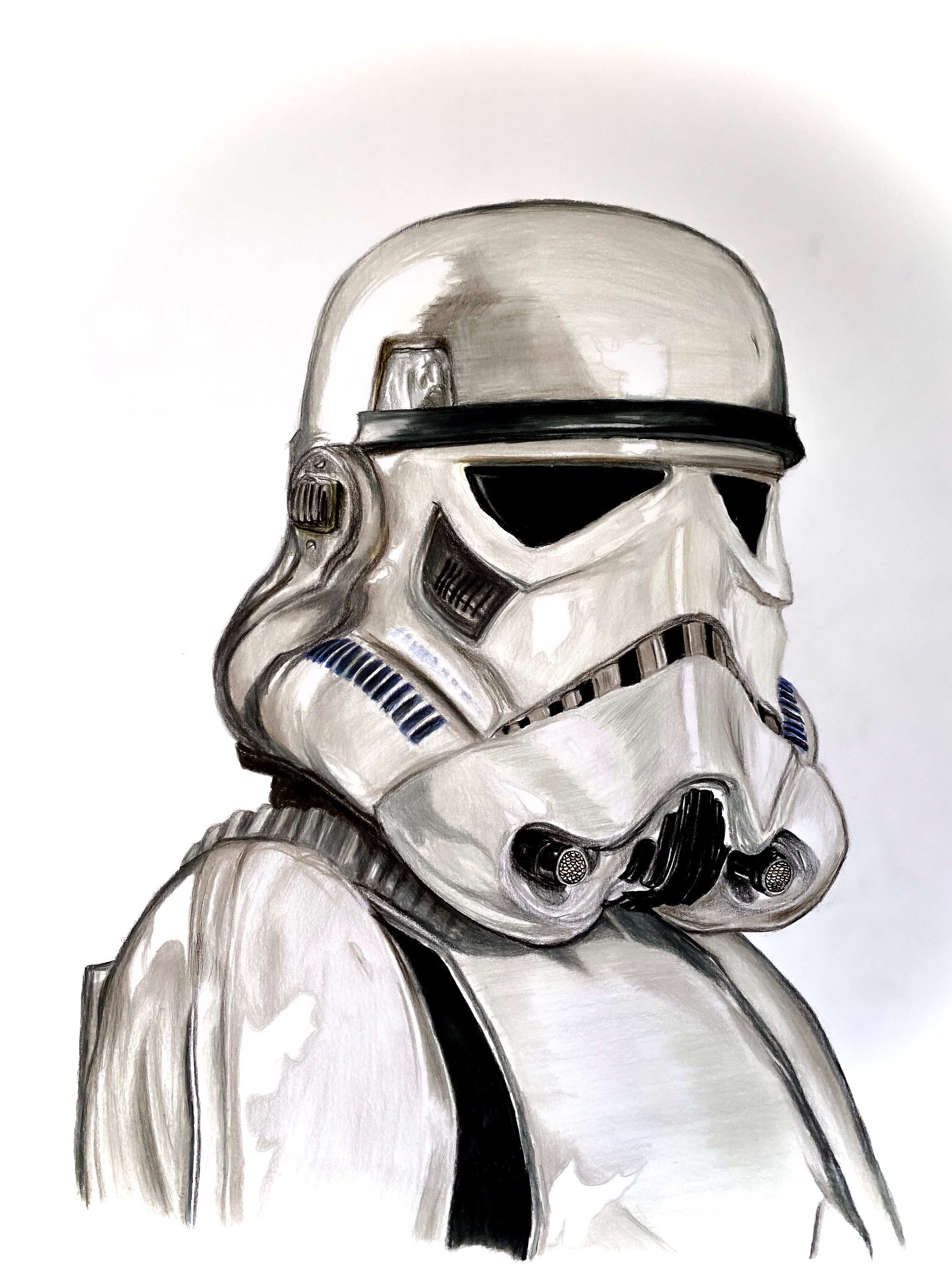 Star Wars Storm Trooper (pencil Drawing) - Print - Etsy