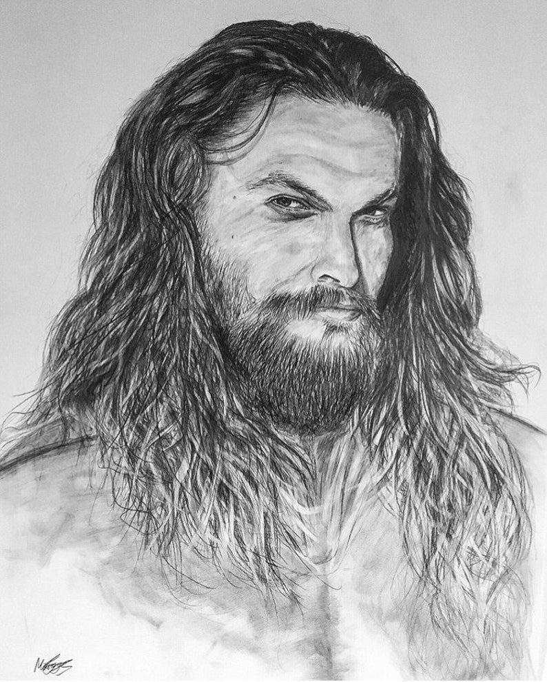 Jason Momoa Aquaman graphite Pencil Drawing - Etsy