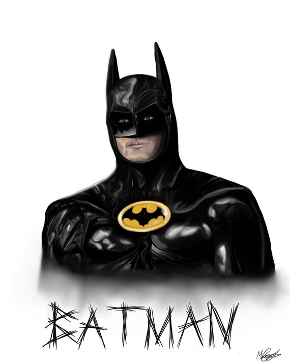 Art & Collectibles Pen & Ink Michael Keaton Batman Original A4 Drawing ...