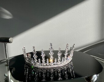 925 Sterling Silver American Diamond Crown. - Etsy