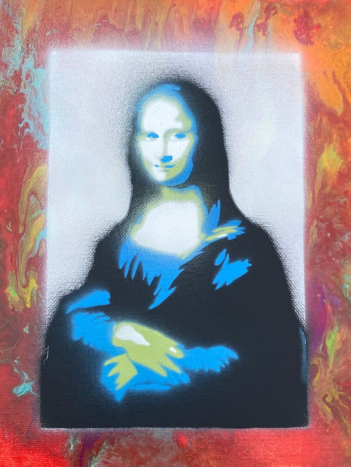 Mona Lisa Stencil Plantilla multicapa detallada A4 Diy Art | Etsy