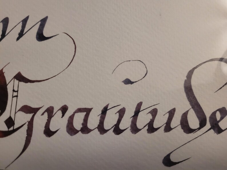 Create From Gratitude Calligraphy Art Card Original - Etsy