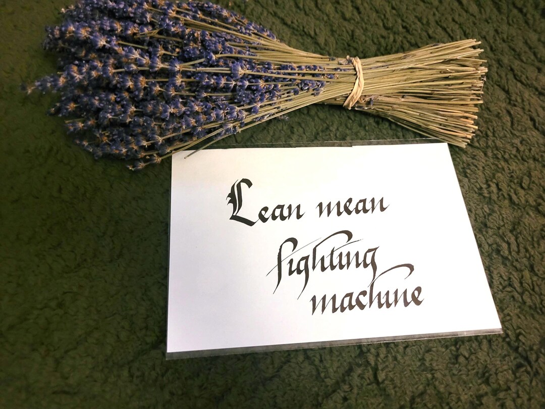 Lean Mean Fighting Machine Calligraphy Art Original - Etsy