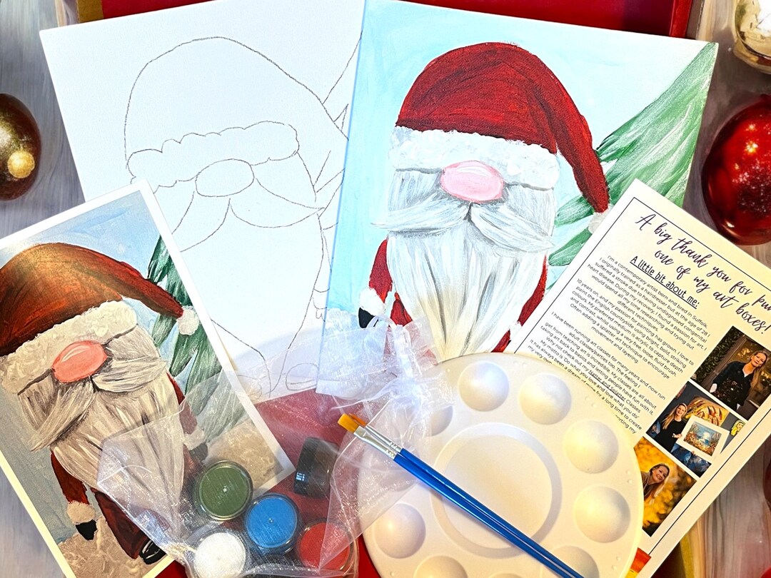 Diy Christmas Art Kit and Tutorial Christmas Arts and Crafts Gifts ...