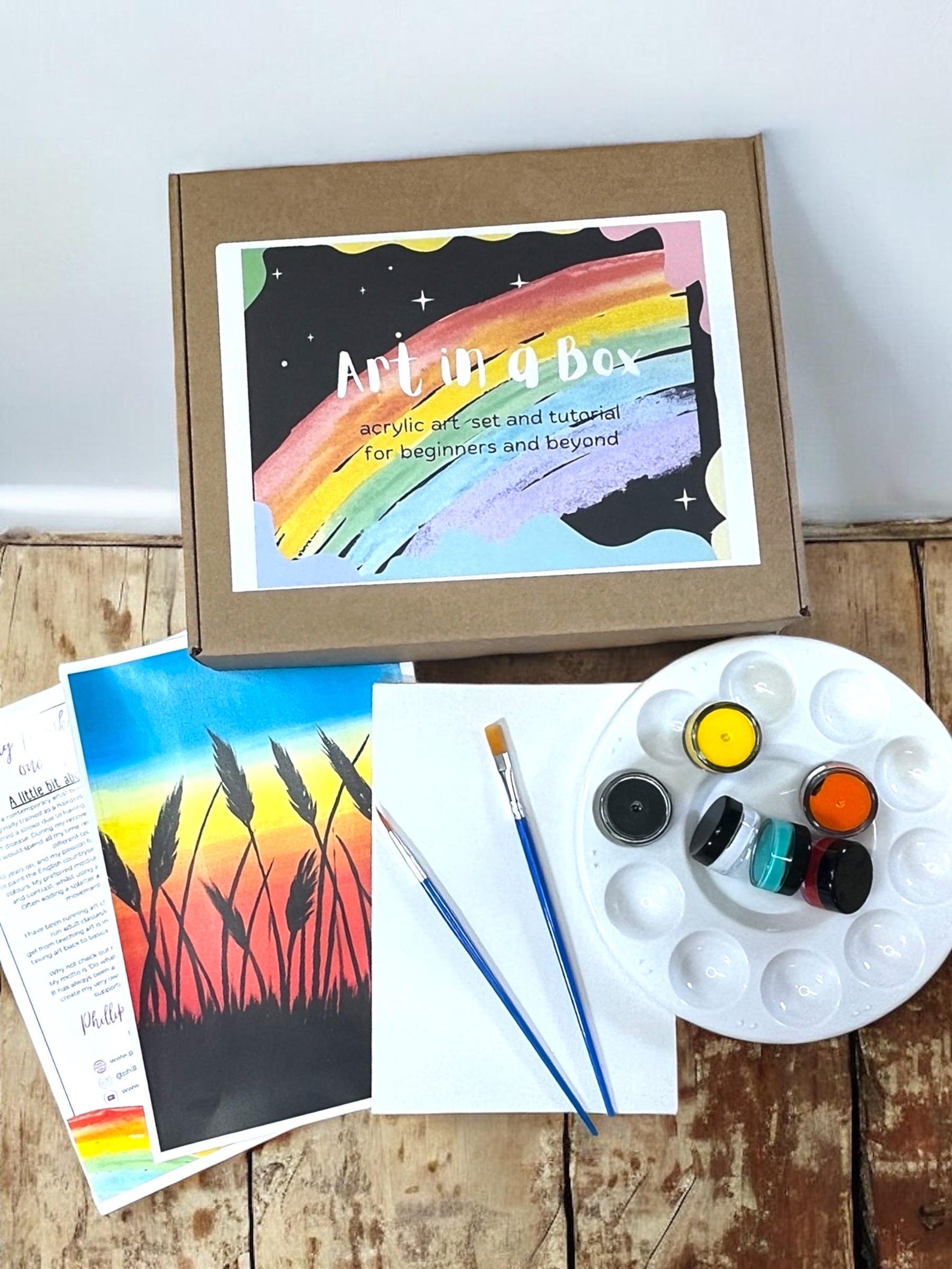 DIY Art Kits, Art Set for Kids and Adults, Sunset Painting Tutorial ...